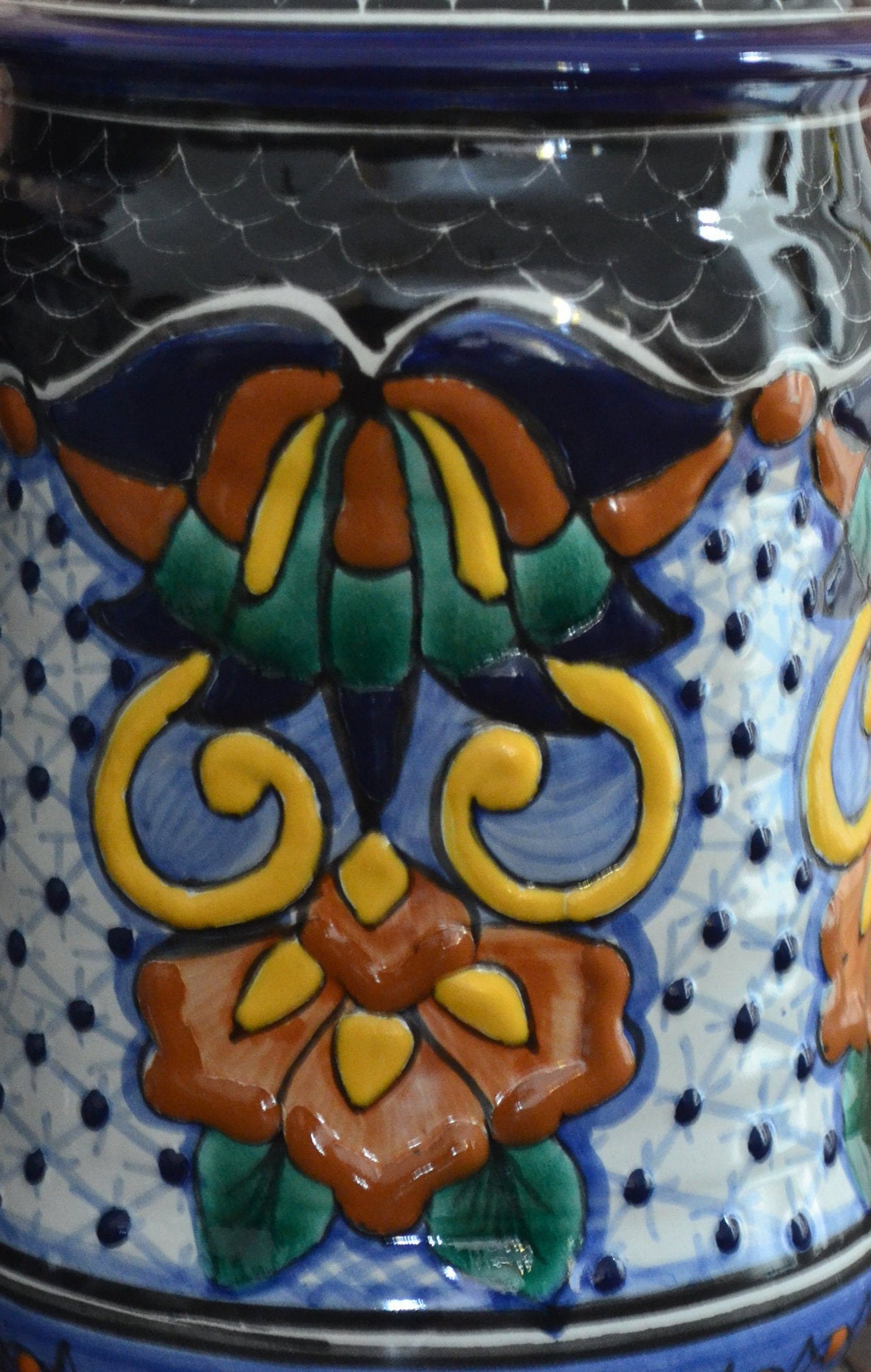 Set of 3 Mexican Canister, Talavera Canister, Kitchen Canister Set ...