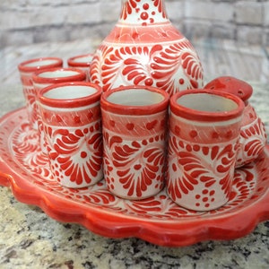 Talavera Tequila Set With Decanter and Custom Shot Glasses CM111 - Etsy