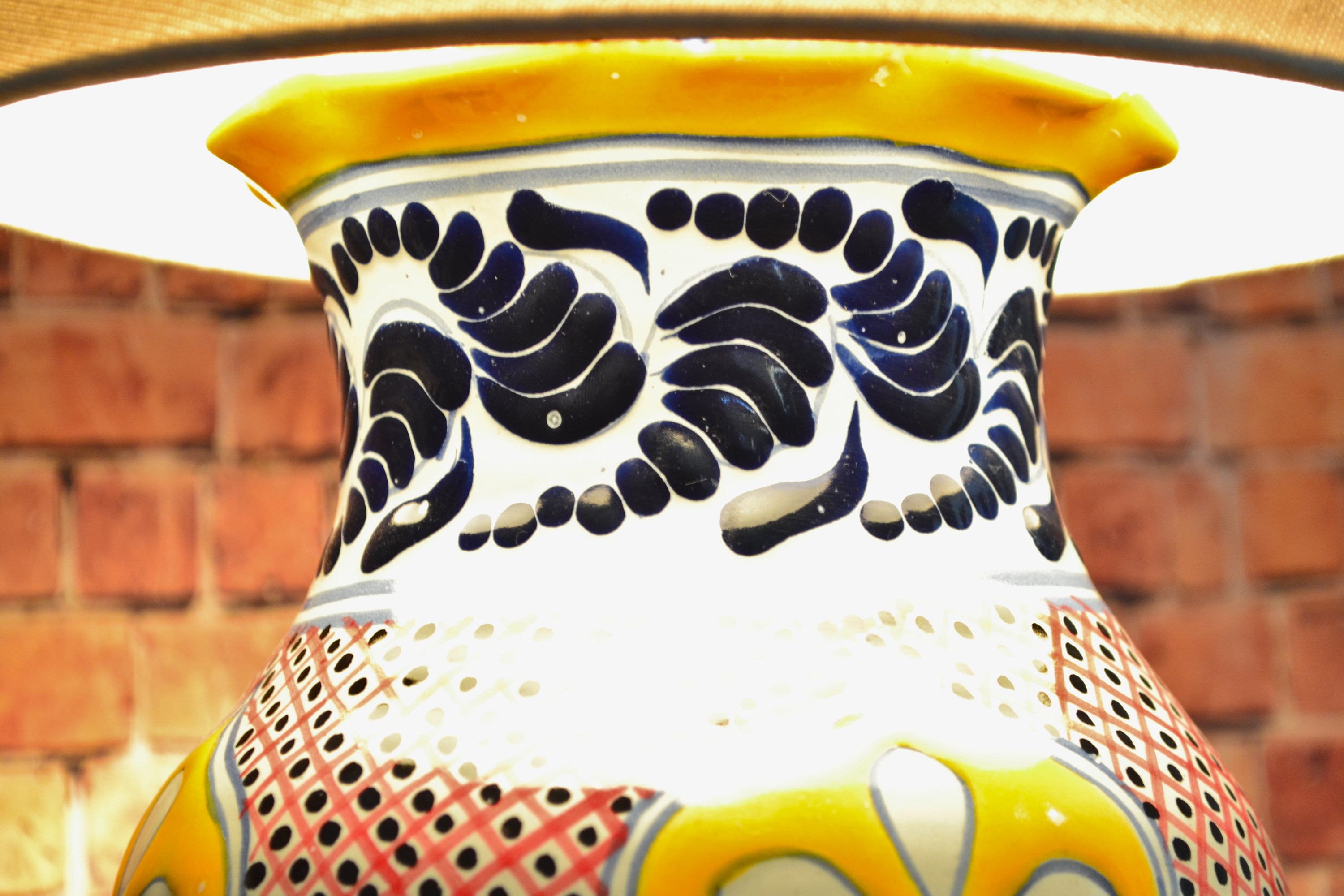 Beautiful Ceramic Table Lamp, Mexican Decoration Ginger Jar Lamp With ...