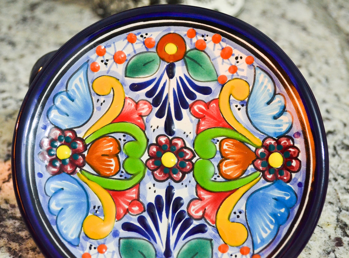 5 Pieces Talavera Dish Set Ceramic Dinnerware Set Talavera - Etsy