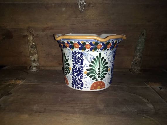 Floral & Garden Crafts CM112 Authentic talavera from Puebla flower ...