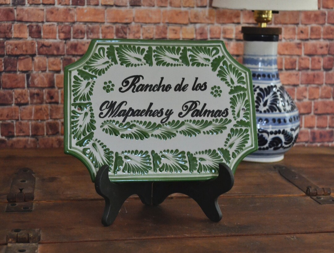 Upgrated Shipping Personalized Talavera Tile House Sign, Talavera Wall ...