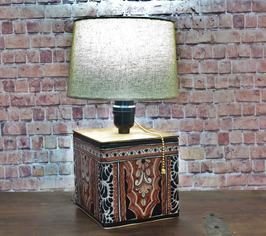 Beautiful Ceramic Table Lamp, Mexican Decoration Ginger Jar Lamp With ...