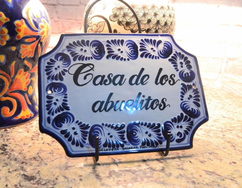9.5" Personalized Talavera Tile House Sign: Authentic Mexican Decor ...