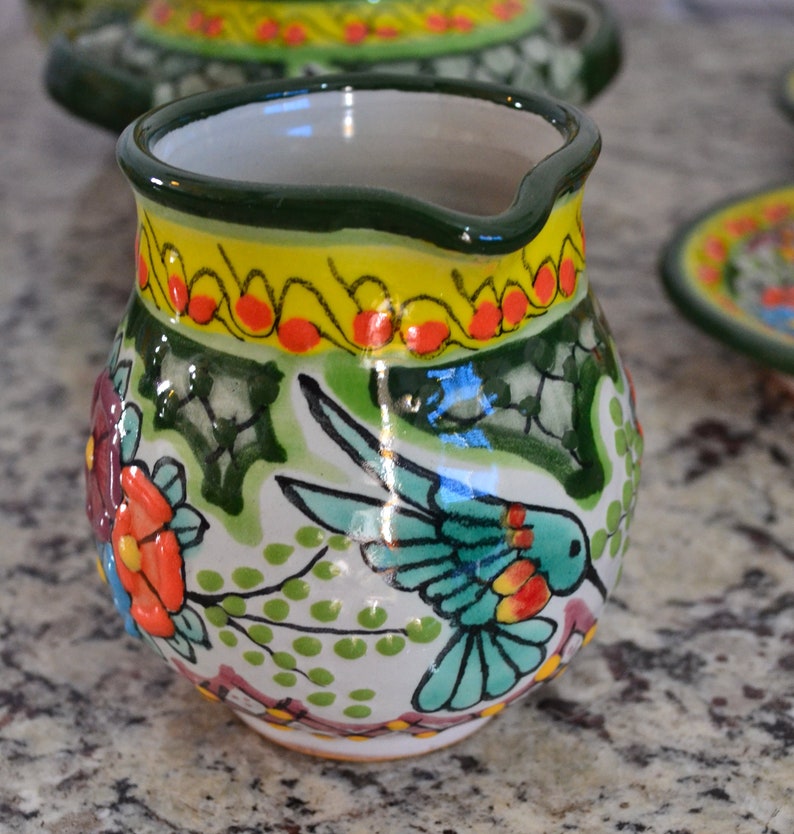 Mexican Talavera Coffee Set Mexican Pottery Tea Pitcher - Etsy