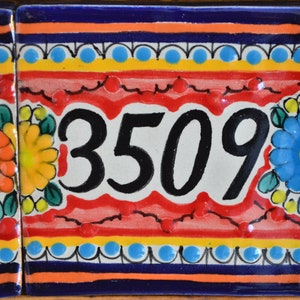 13" or 25" Personalized Talavera Tile Wood House Sign, Housewarming ...
