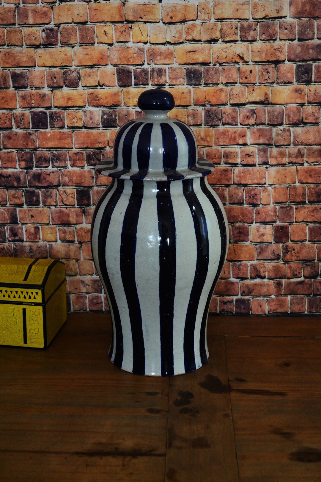 Ceramic Ginger Jar, Beautiful Talavera Ginger Jar, Lidded Ceramic Jar ...