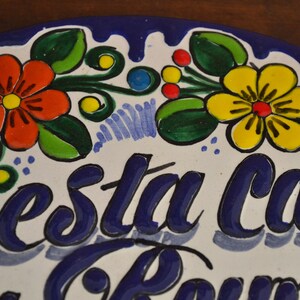 Upgrated Shipping Personalized Talavera Tile House Sign, Housewarming ...