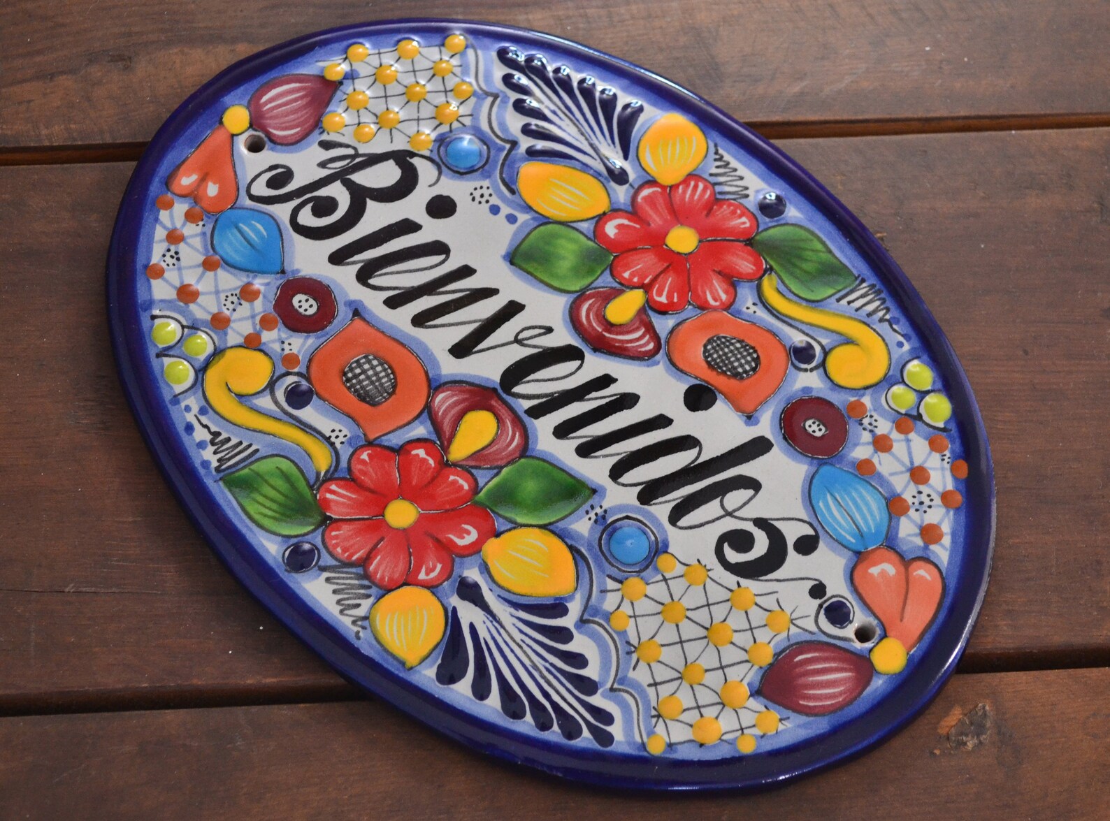 Set of Two 9.5 Personalized Talavera Tile House Sign - Etsy