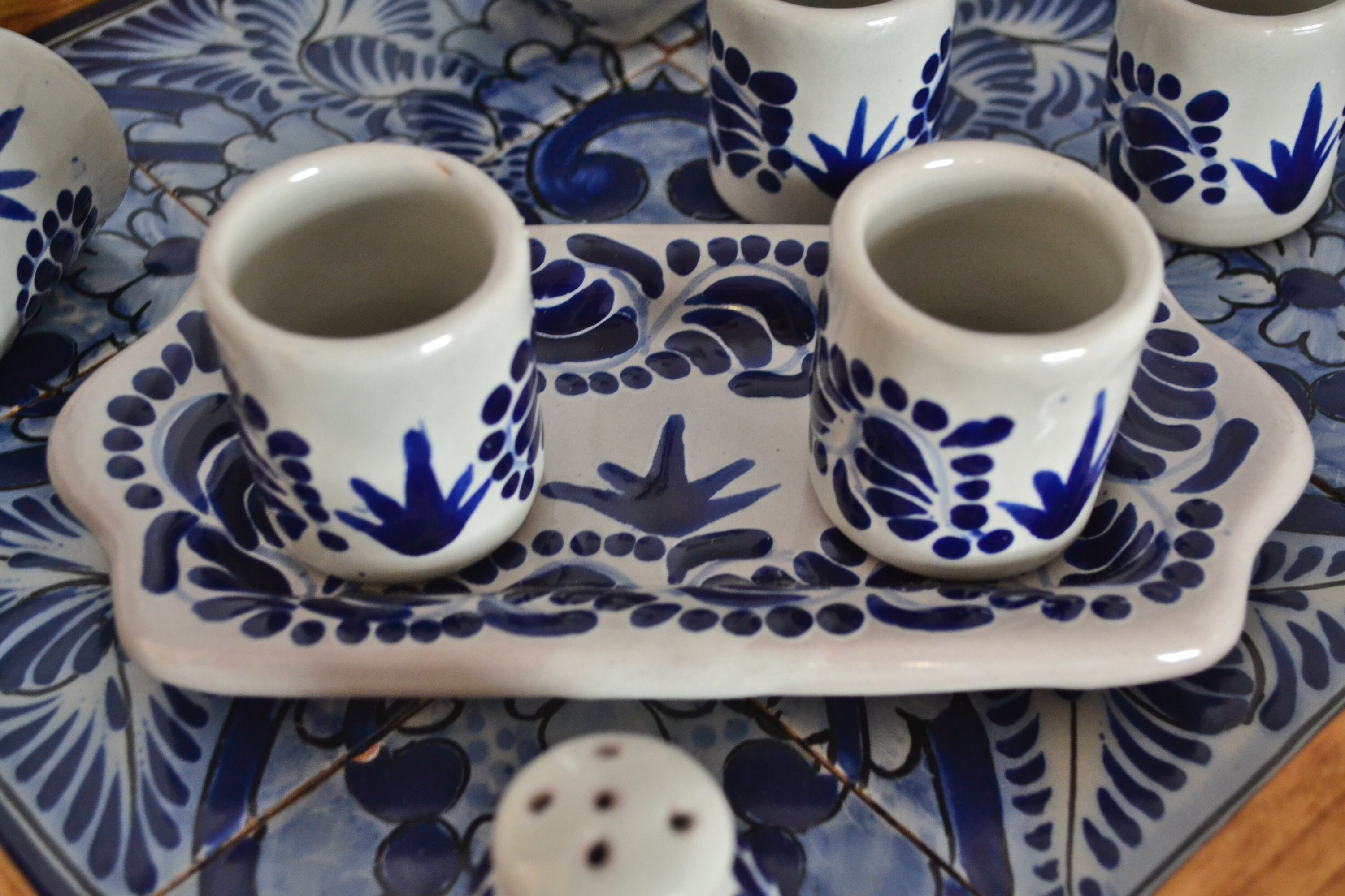 Talavera Tequila Talavera Tequila Set With Ottoman Tray - Etsy