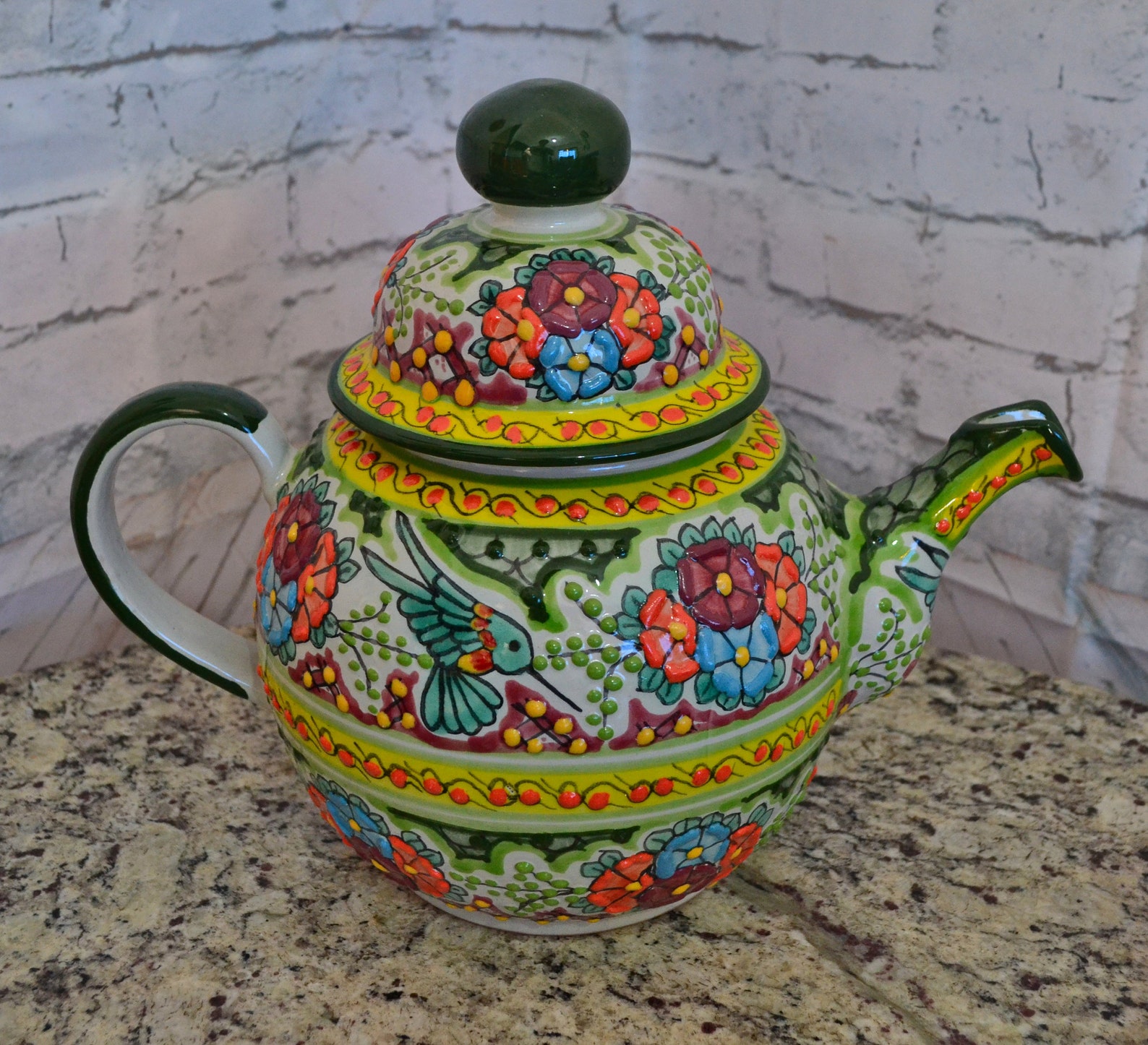 Mexican Talavera Coffee Set Mexican Pottery Tea Pitcher - Etsy