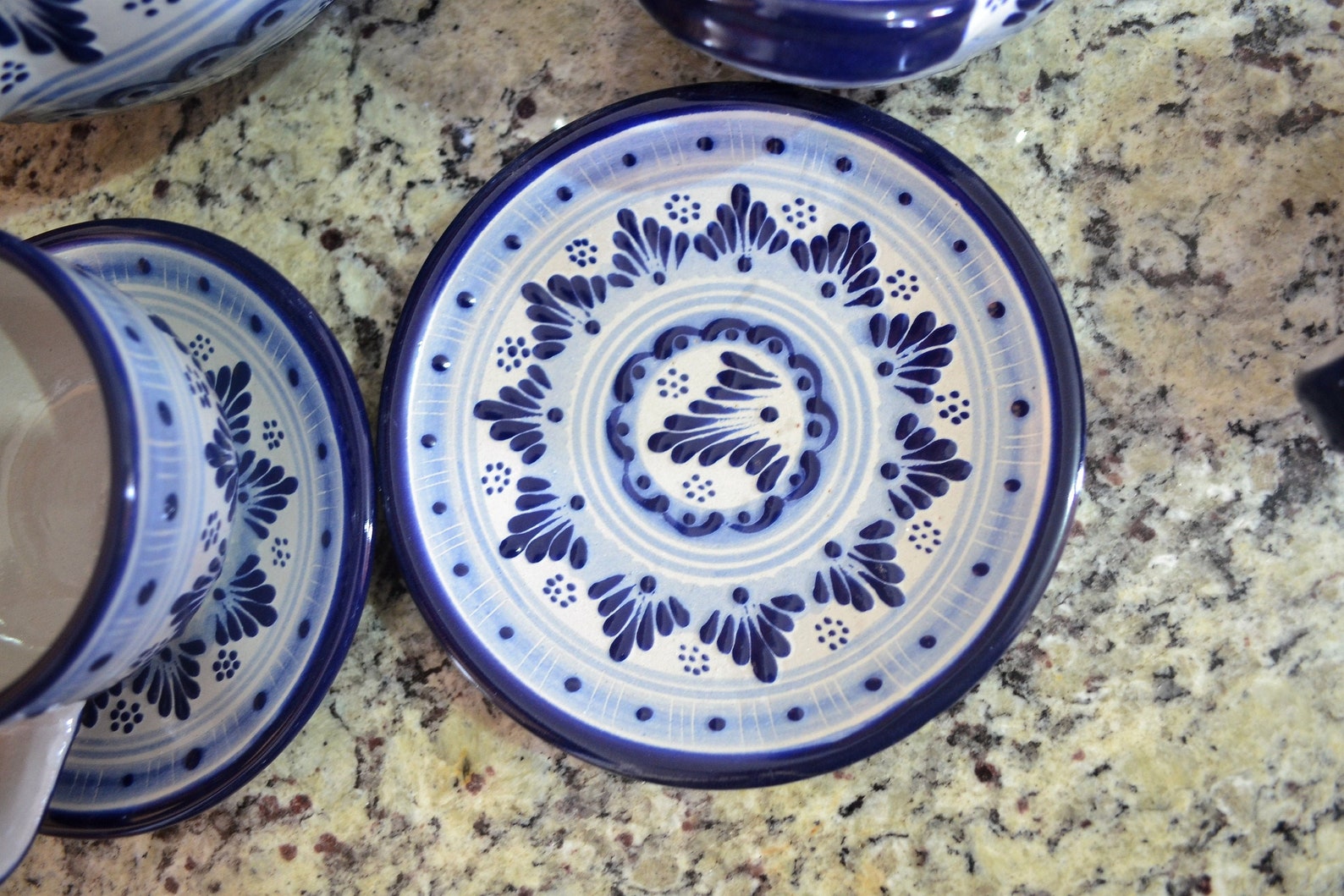 5 Pieces Talavera Dish Set Ceramic Dinnerware Set Talavera - Etsy