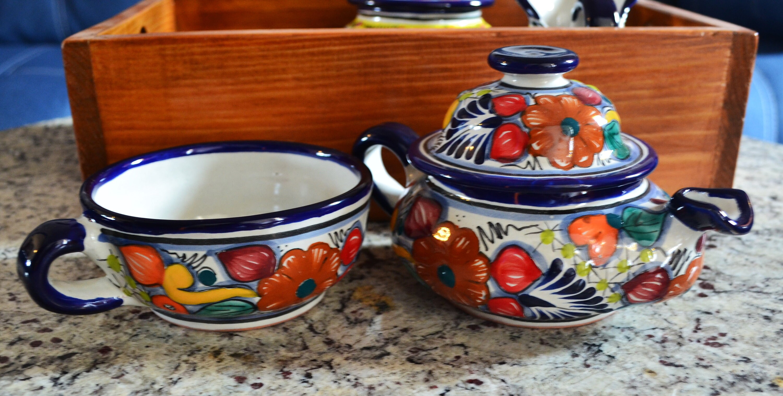 Mexican Talavera Tea Set Mexican Pottery Tea Pitcher - Etsy
