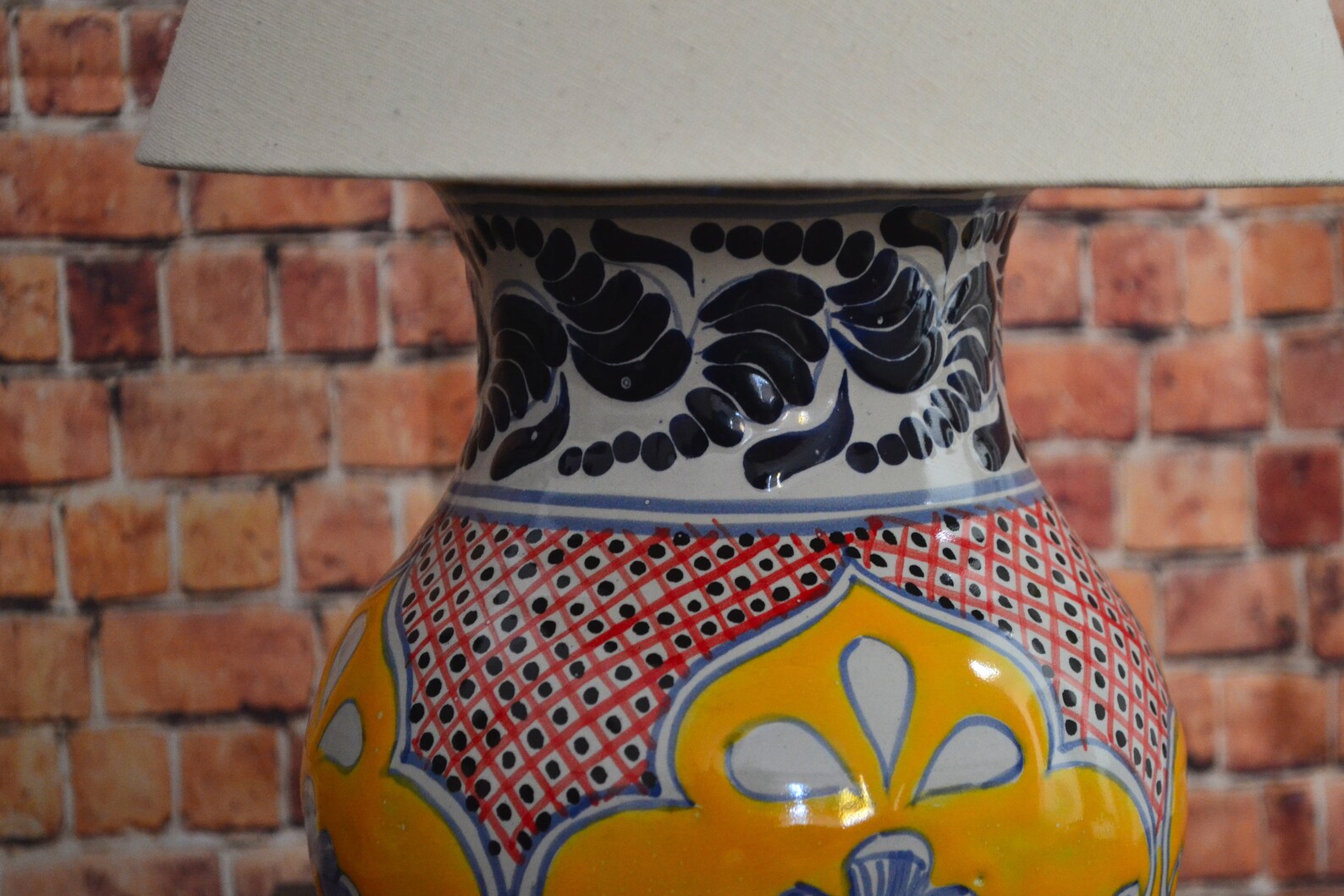 Beautiful Ceramic Table Lamp, Mexican Decoration Ginger Jar Lamp With ...