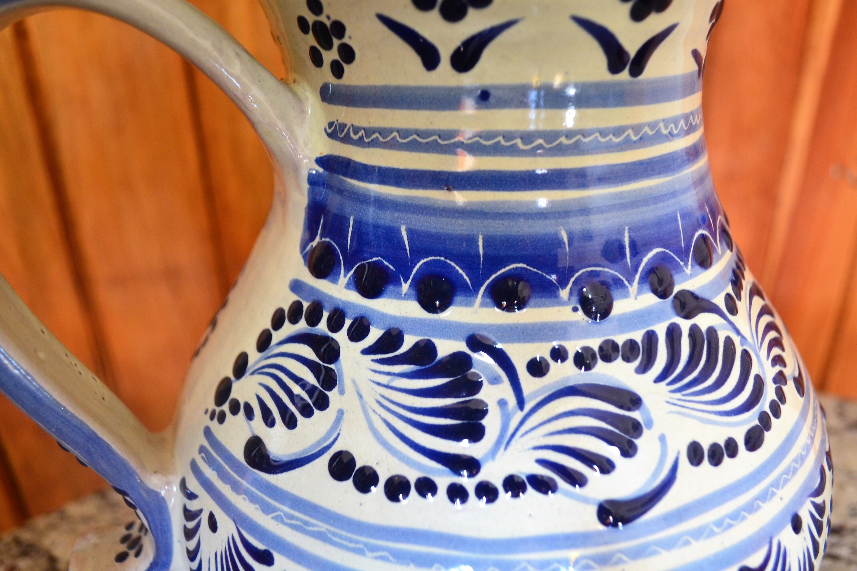 10 Tall Modern Mexican Talavera Pitcher Flower Vase | Etsy