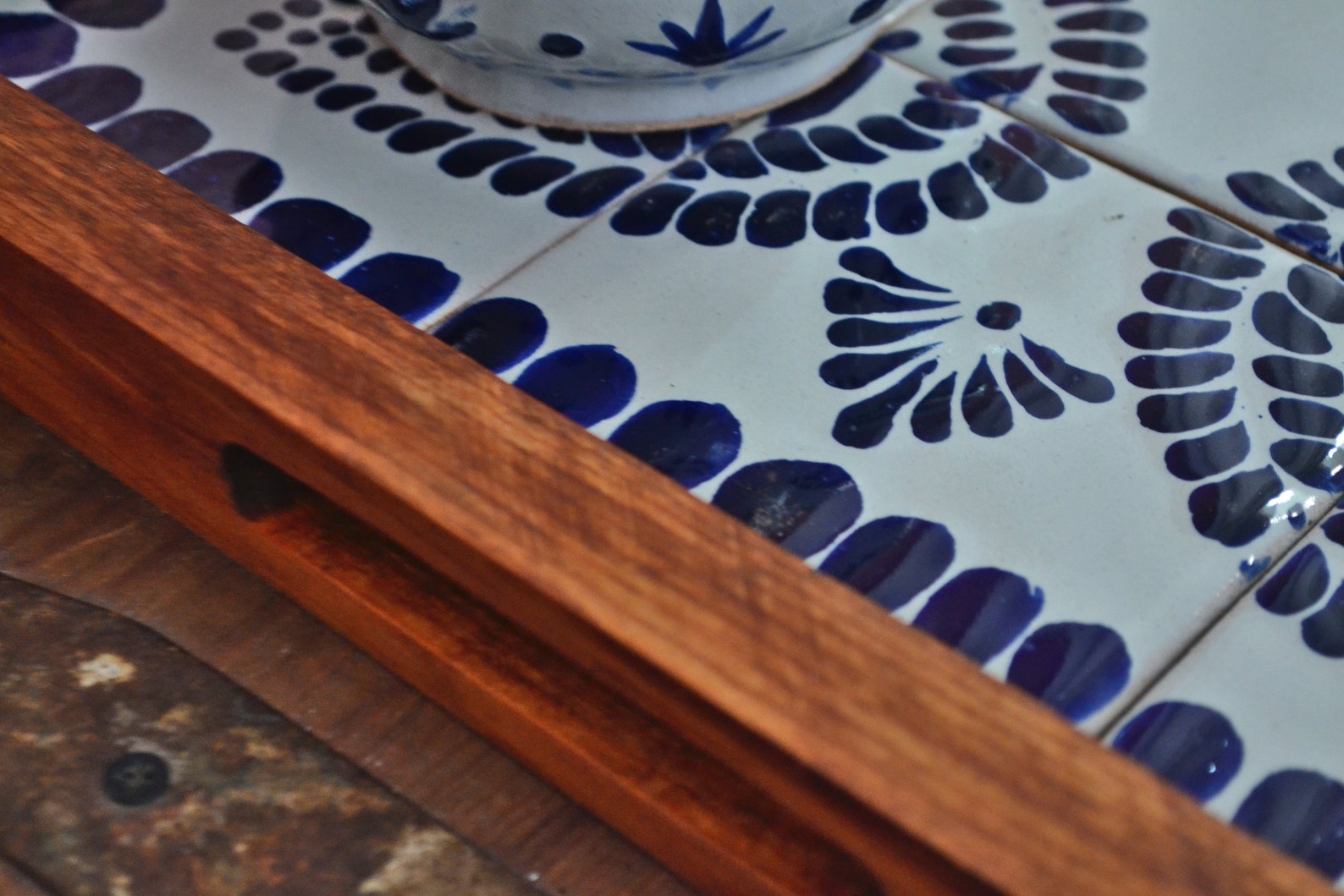 Talavera Tequila Talavera Tequila Set With Ottoman Tray - Etsy