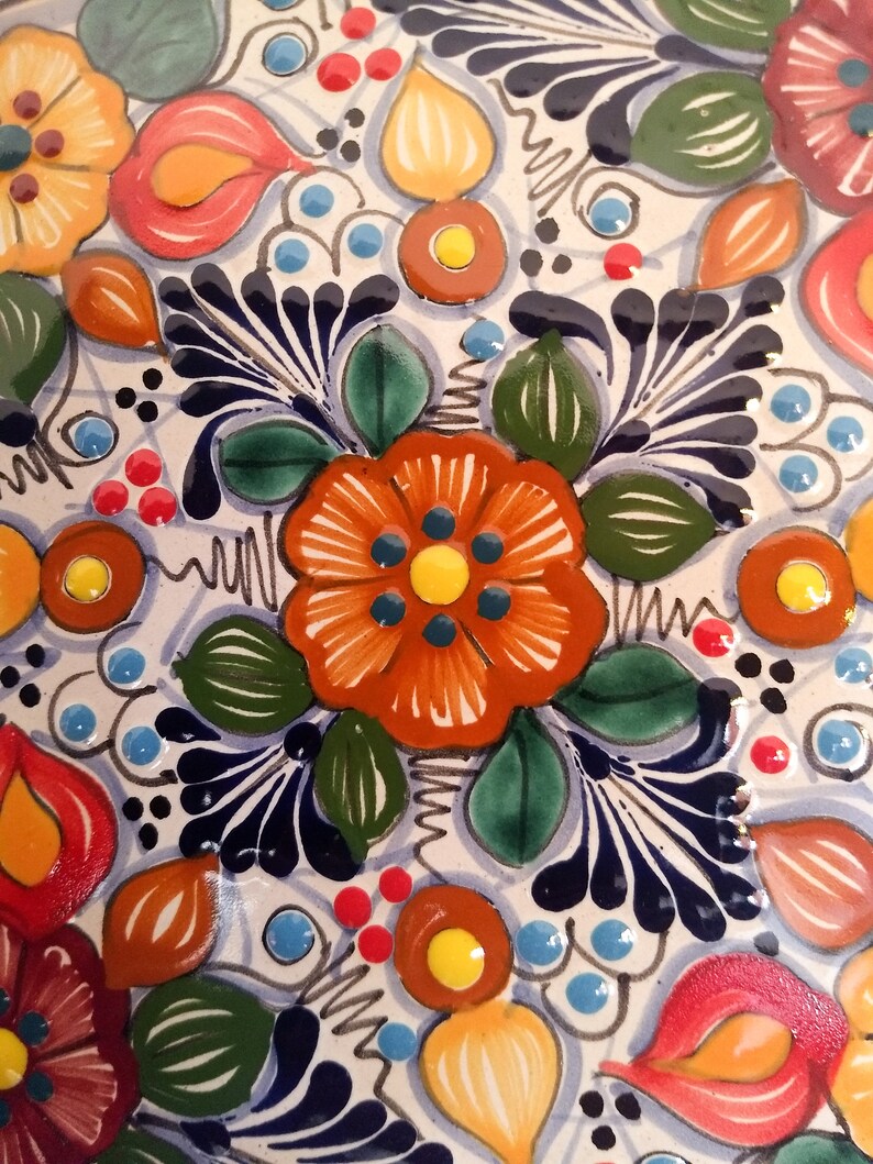 Mexican Talavera Serving Plate Talavera Tiles Talavera Tray - Etsy