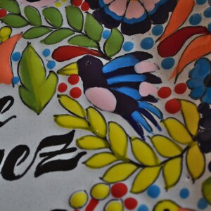 10" Personalized Talavera Tile House Sign, Housewarming Gift ...