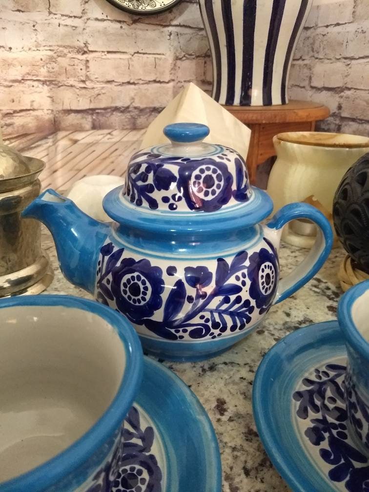 Set de café Talavera. Par de tazas y jarra de café. Juego de | Etsy