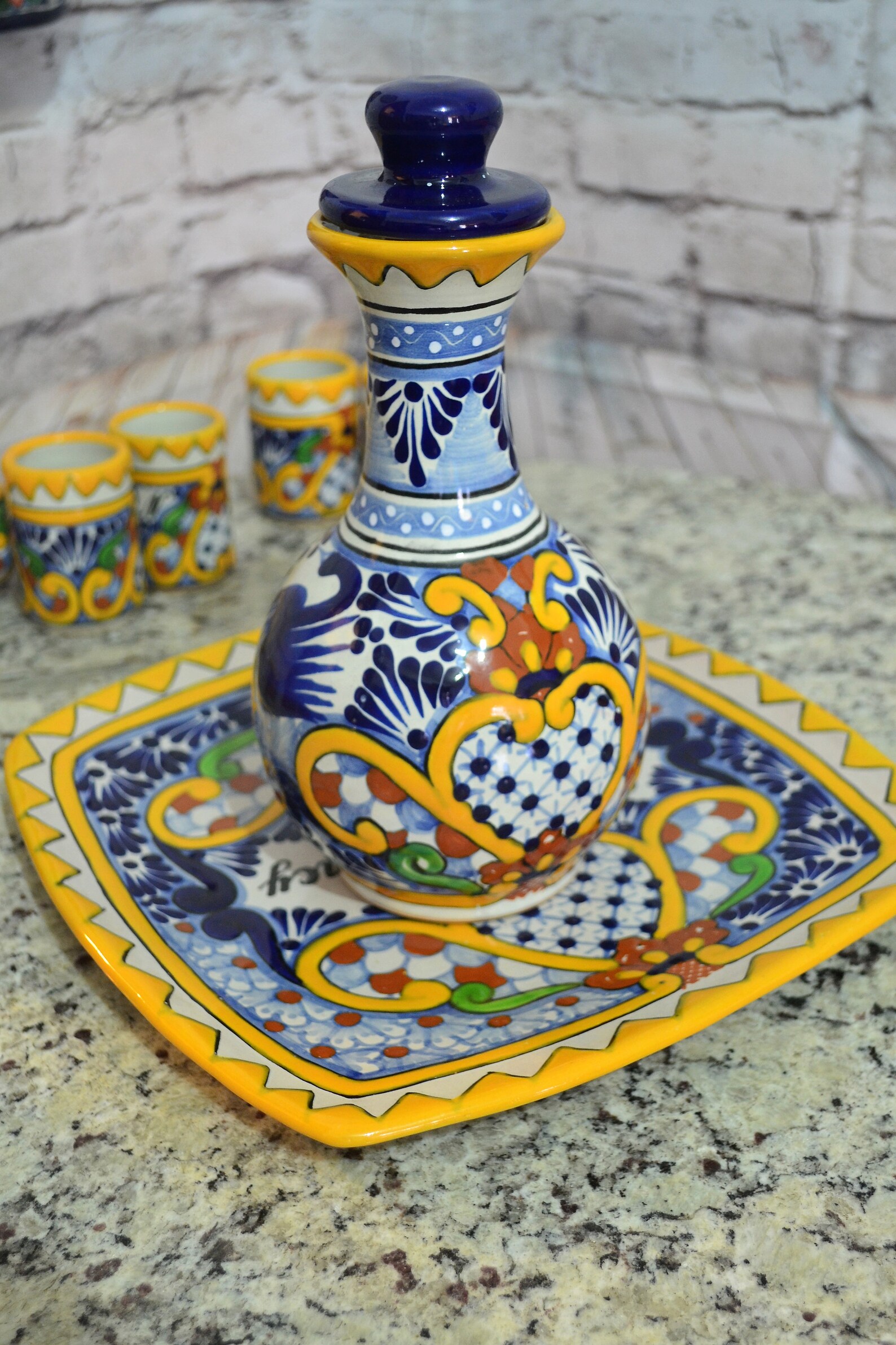 Talavera Tequila Talavera Tequila Set Tequila Decanter | Etsy