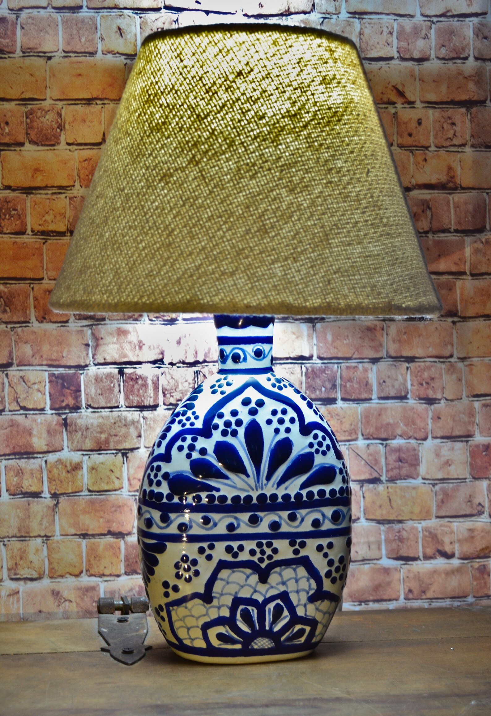 Beautiful Ceramic Table Lamp Mexican Talavera Jar Lamp With - Etsy