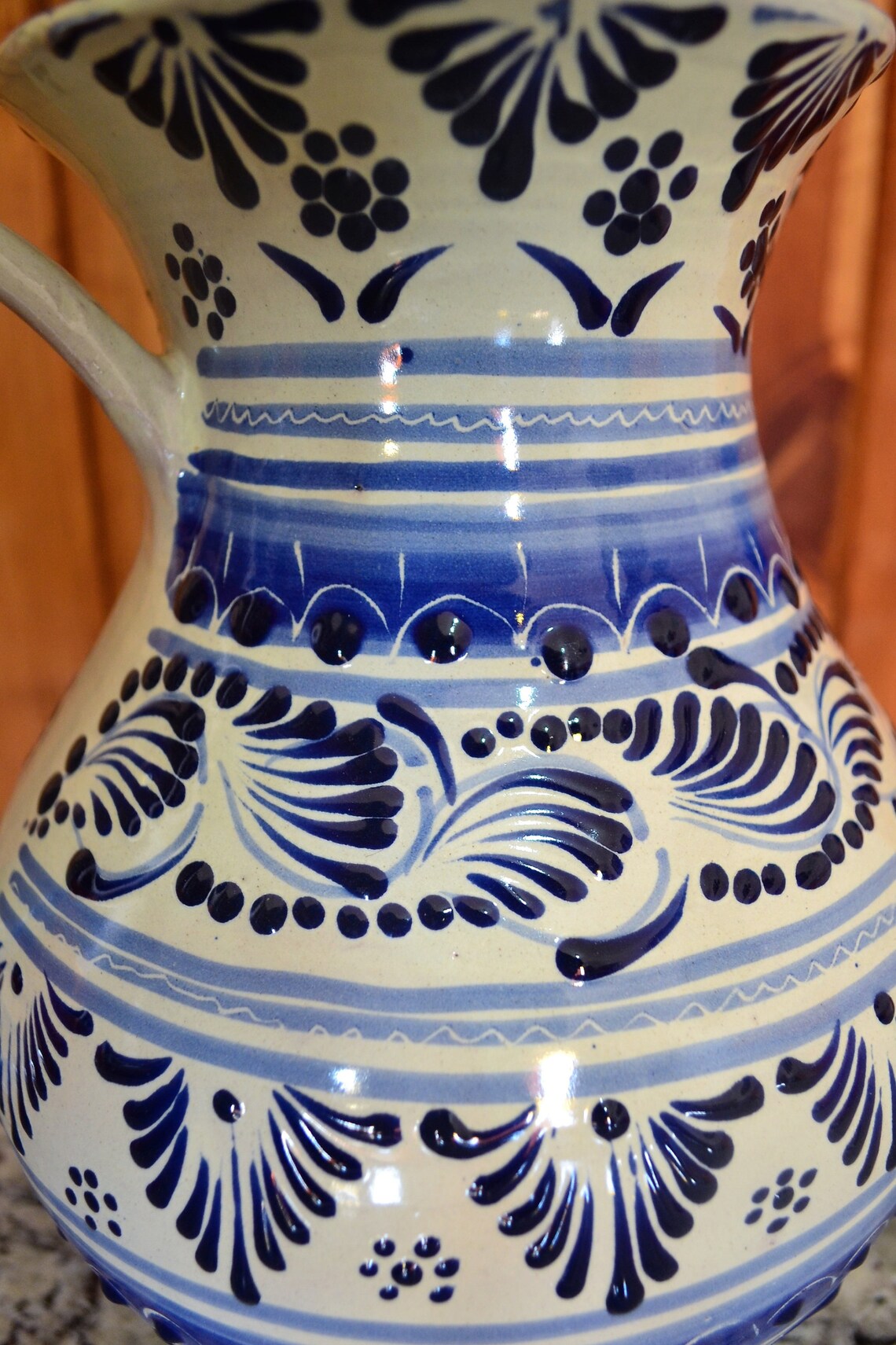 10 Tall Modern Mexican Talavera Pitcher Flower Vase | Etsy