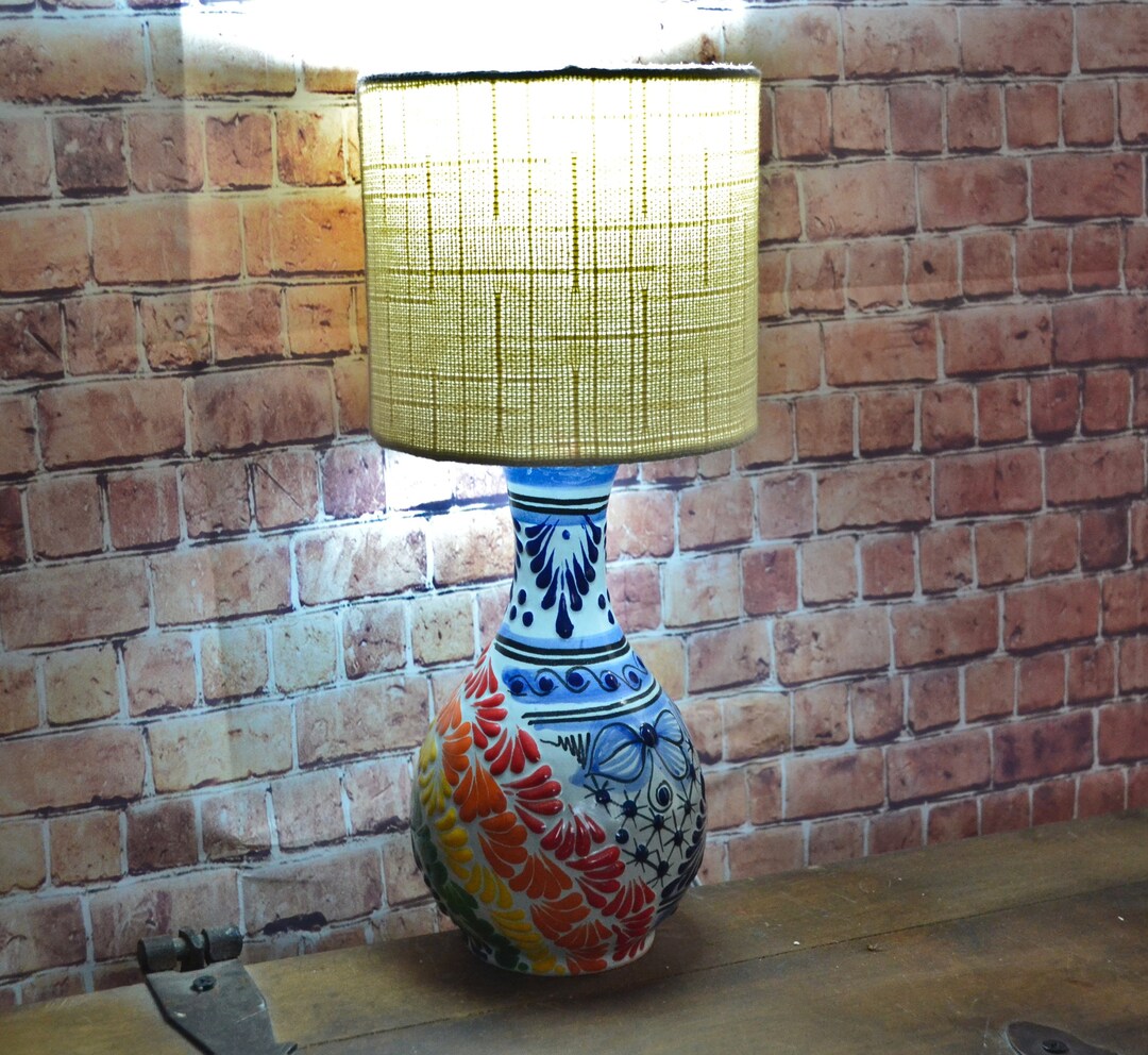 Beautiful Ceramic Table Lamp, Mexican Decoration Pitcher Lamp, Pride ...