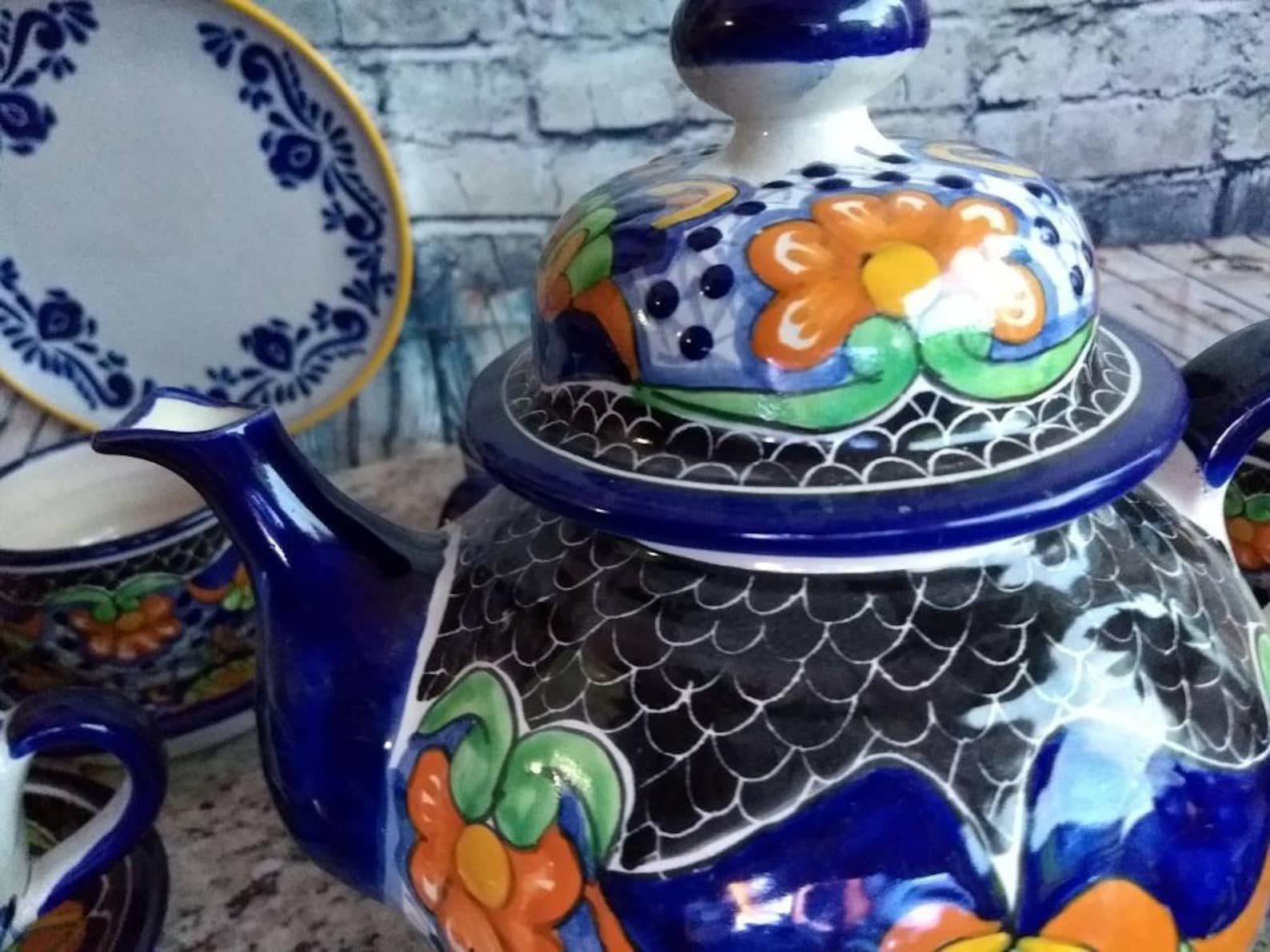 Authentic Talavera Pitcher (only Pitcher), Talavera Teapot, Coffepot ...