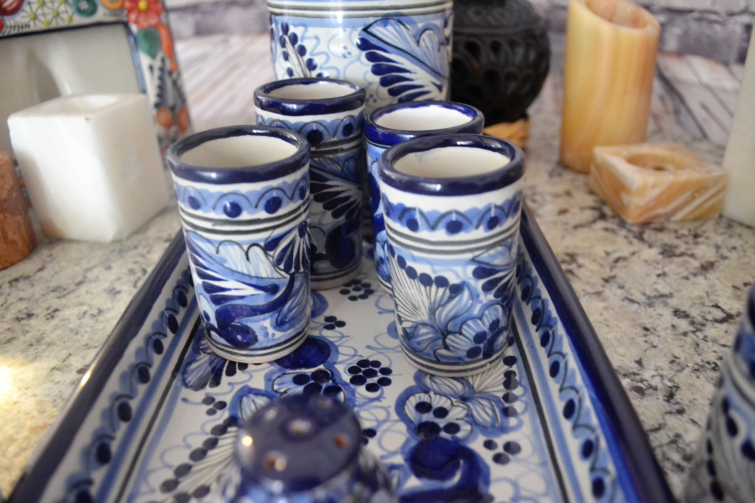 Talavera Tequila Set Tequila Decanter Decanter Set Custom | Etsy