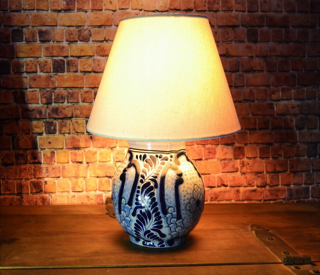 Beautiful Ceramic Table Lamp, Mexican Decoration Ginger Jar Lamp With ...