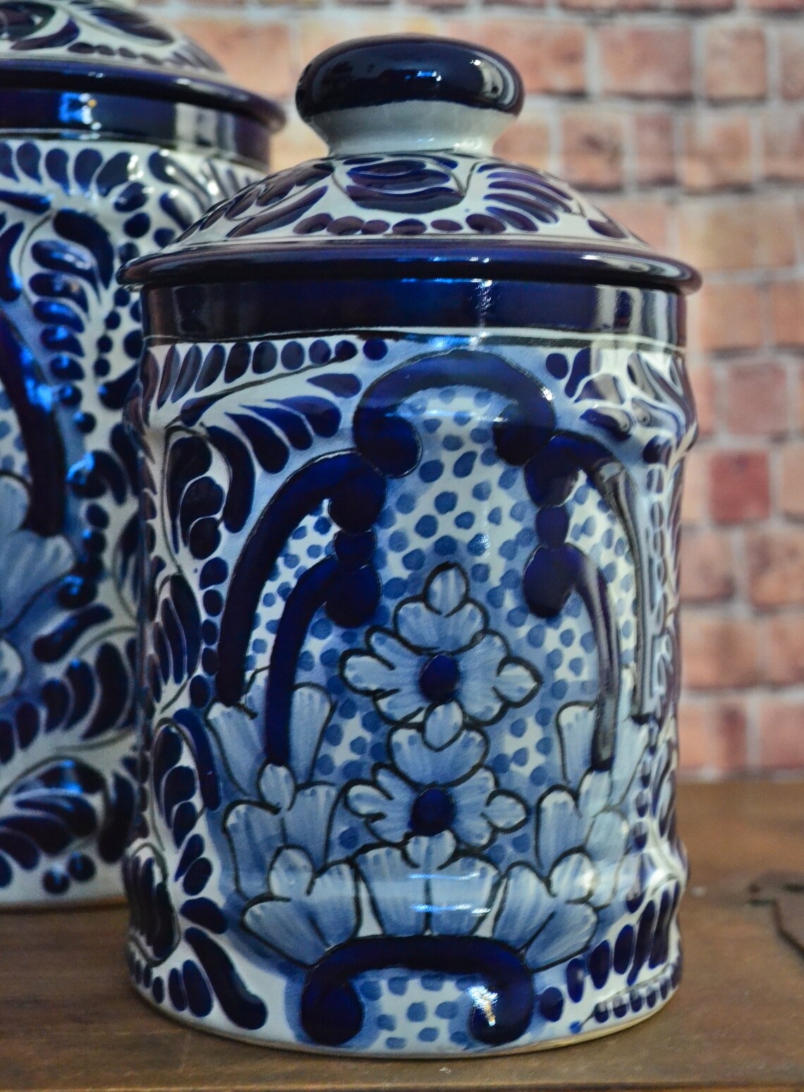 Set of 3 Mexican Canister, Talavera Canister, Kitchen Canister Set ...