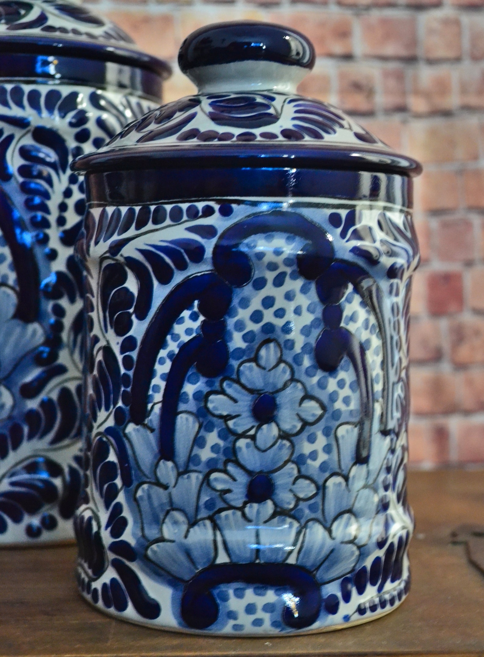 Set of 3 Mexican Canister, Talavera Canister, Kitchen Canister Set ...