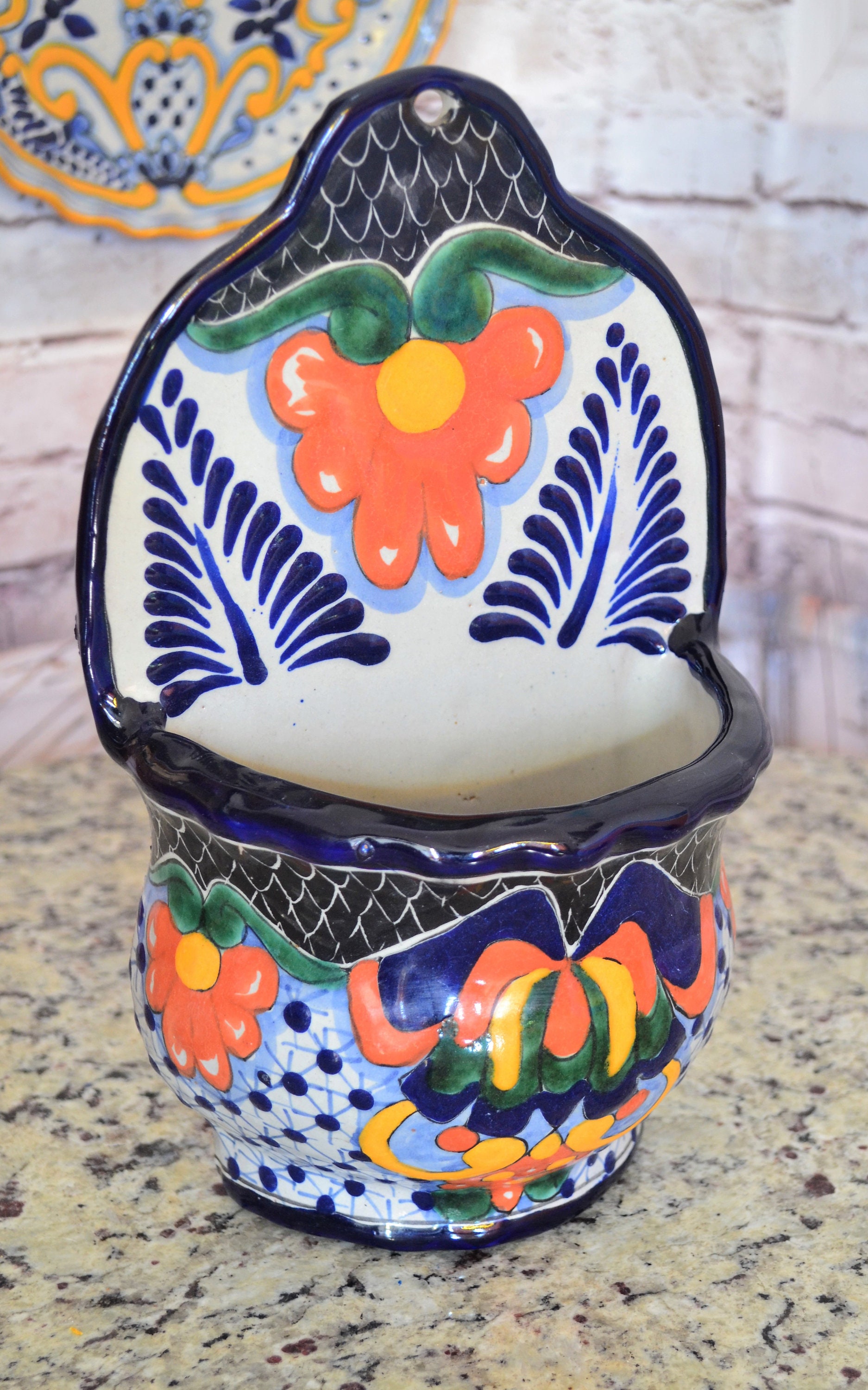 Floral & Garden Crafts CM112 Authentic talavera from Puebla flower ...