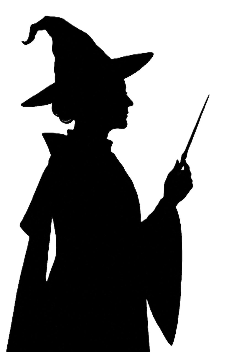 Professor Minerva Mcgonagall, Silhouette, Wand, PNG, Wizard, Professor ...
