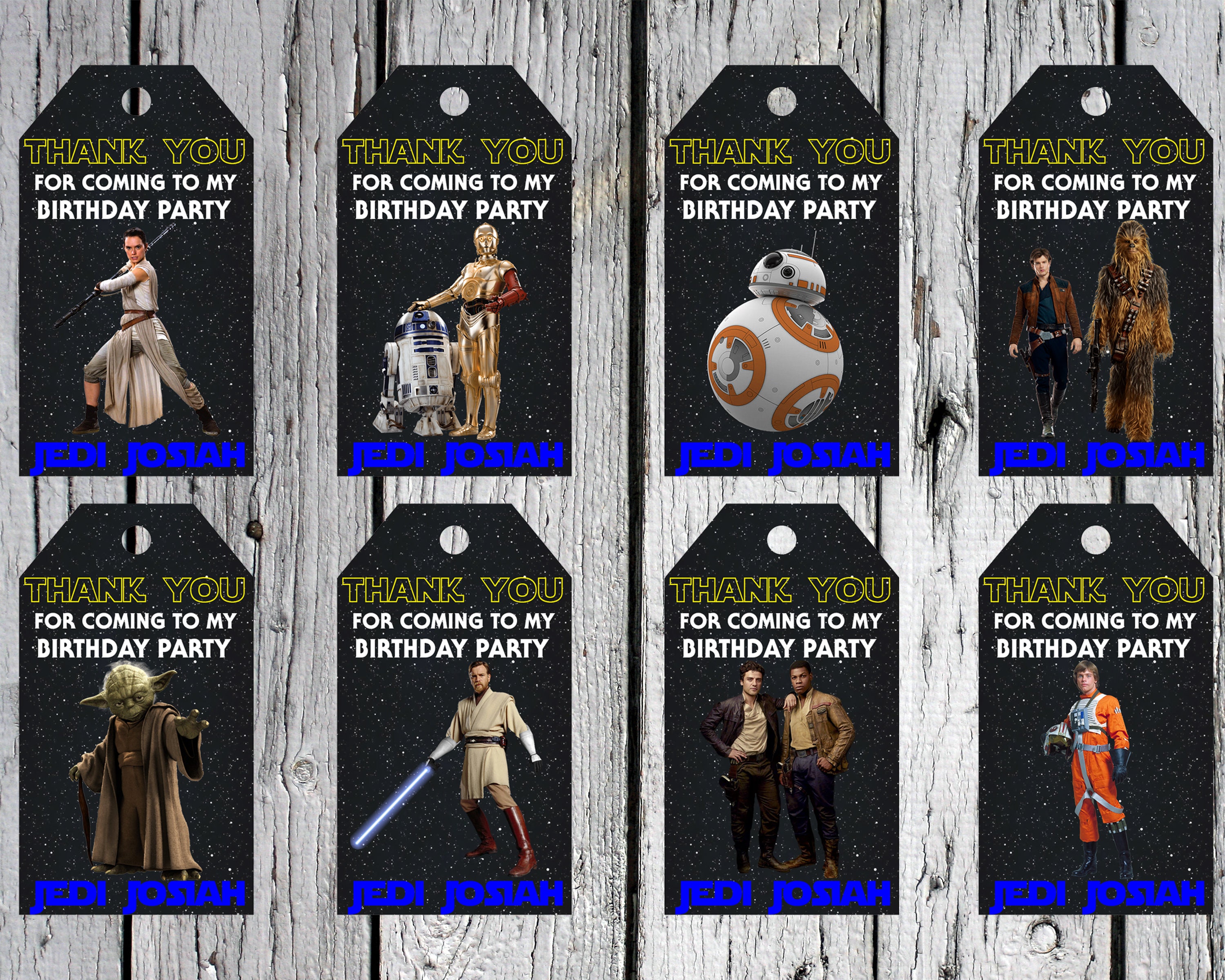 Star Wars Favor Tags DIGITAL FILE PRINTABLE Star Wars Gift Tags Star ...
