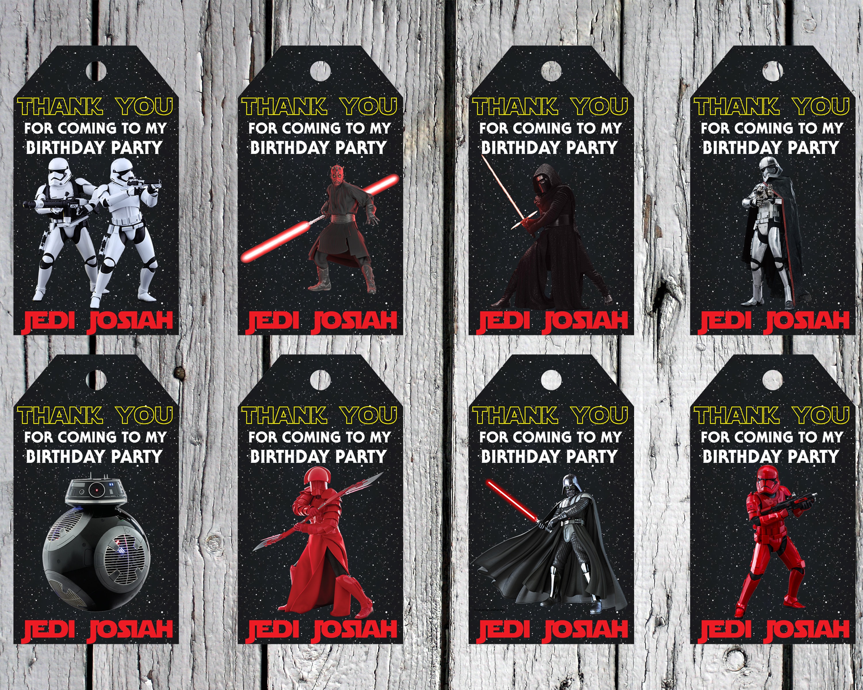 Star Wars Favor Tags DIGITAL FILE PRINTABLE Star Wars Gift Tags Star ...