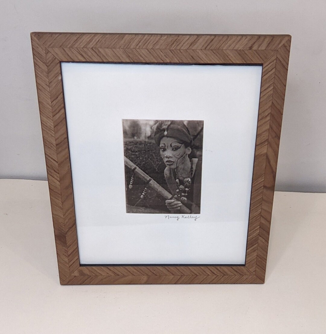 Framed Photography Art: Photo (signed) of Woman in African Attire in ...