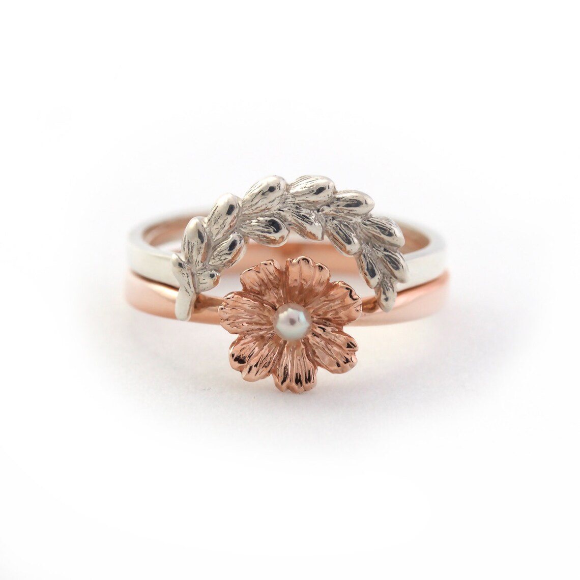 Harvest Wheat Stacking Ring in Sterling Silver - Etsy