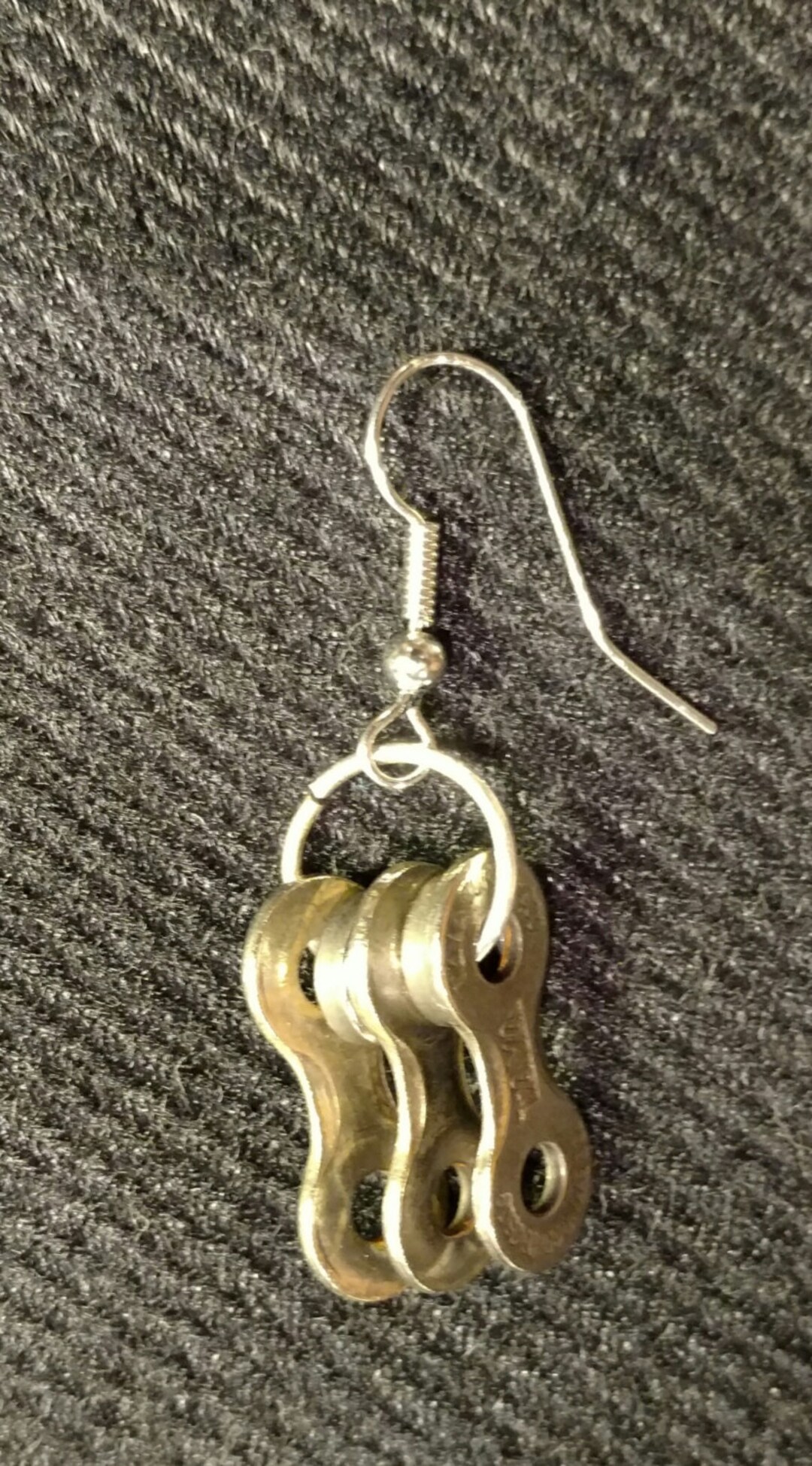 Upcycled Bike Chain Link and Roller Earring Trio - Etsy