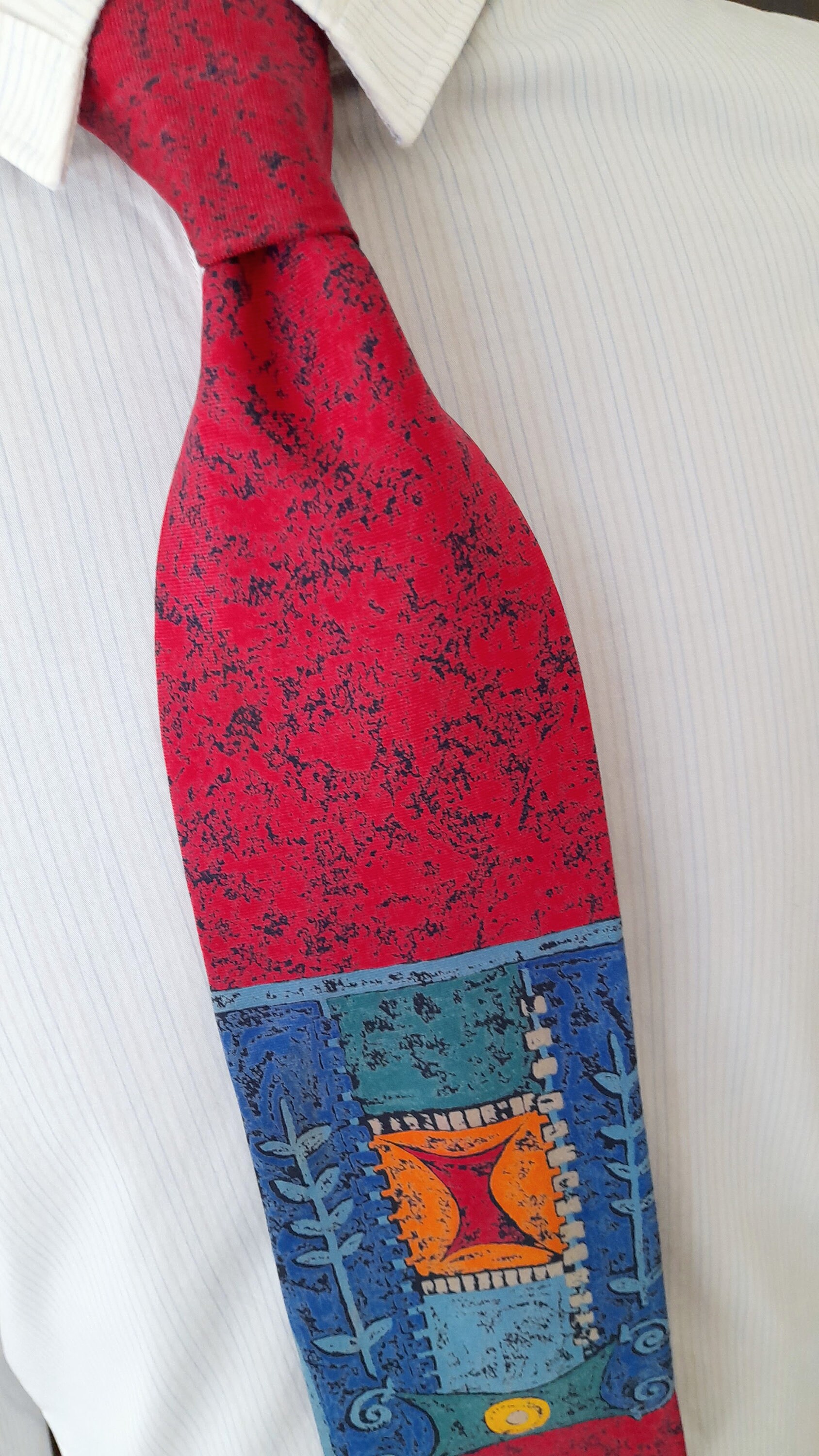 Une Cravate De Bohny Böhny Multicolored Novelty Tie. Vintage Flashy ...