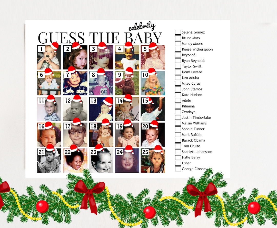 Christmas Game, Guess the Celebrity Baby Photos, Who is That Baby ...