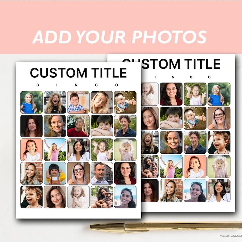 Birthday Bingo With Photo - Etsy