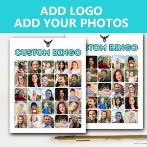 Custom Bingo Cards With Logo, Custom Family Bingo Cards, Custom ...