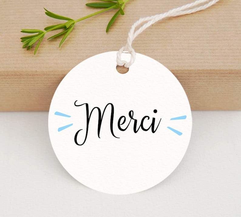 Étiquettes Merci, Étiquettes de faveur Merci, Étiquette Merci ...