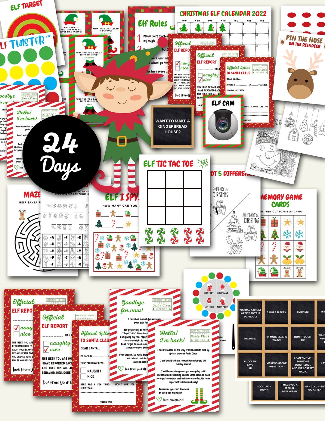 2023 Elf Mega Bundle 24 Days Printable Elf Kit Elf Kit Elf - Etsy