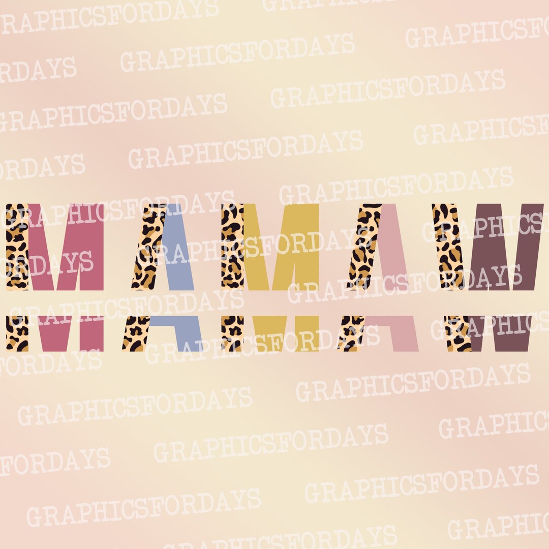 Split Half Leopard Mamaw PNG Sublimation File Shirt Design, Leopard ...
