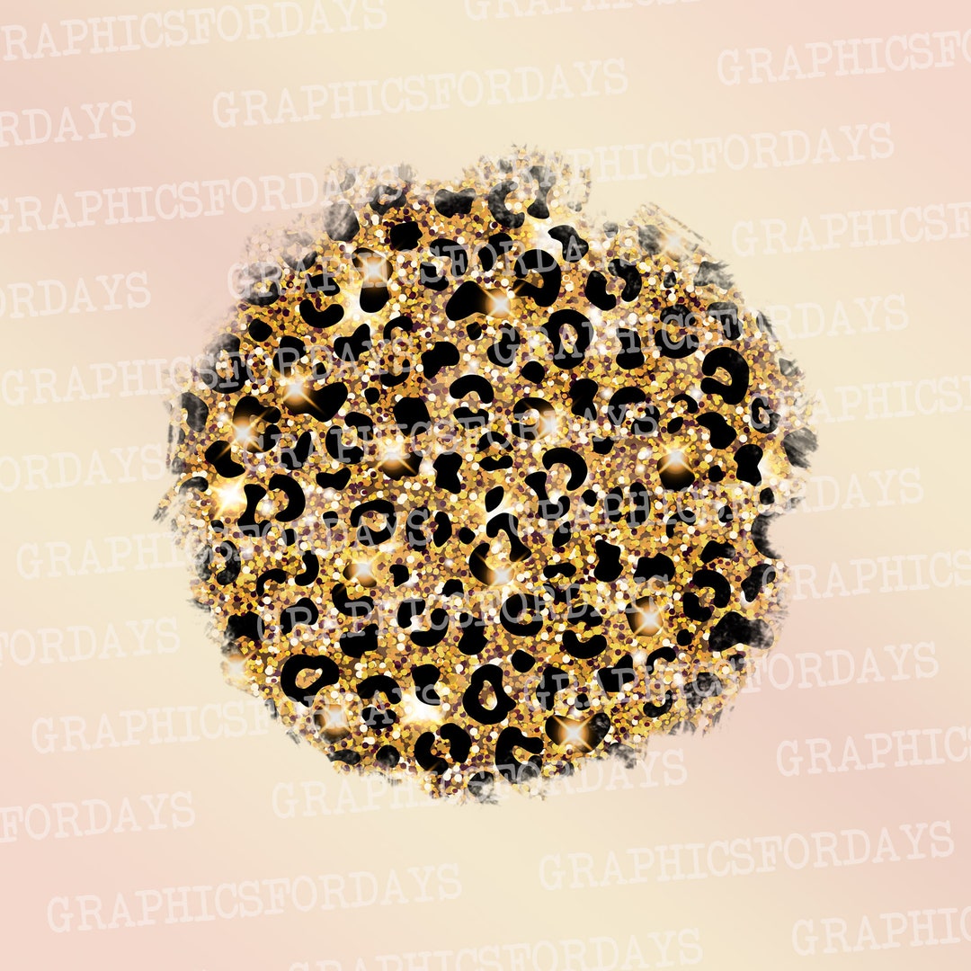 Glitter Gold Leopard Prints Sublimation Background PNG, Leopard Cheetah ...