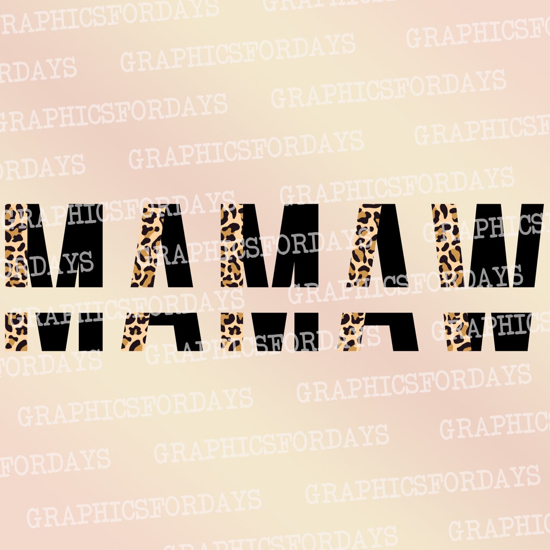 Split Half Leopard Mamaw PNG Sublimation File Shirt Design, Leopard ...