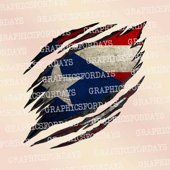 Puerto Rico Flag Ripped Claws PNG Sublimation File Shirt - Etsy