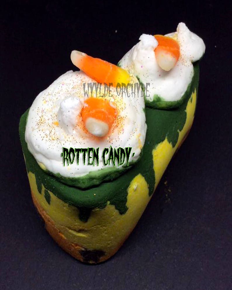 Rotten Candy Bath Bomb Cake Slice Halloween Candy Goth Vegan - Etsy